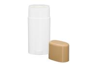 China 1.3oz PP Plastic Oval Deodorant Stick Container With Flat Top Cap 40g for sale