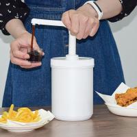 China 1250ml Plastic Container Ketchup Pump Non Spill for sale