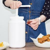 China 1250ml Plastic Container Ketchup Pump Non Spill for sale