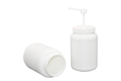 China Chocolate Syrups / Hot Sauce Pump Dispenser Std Head Type Round PE Container for sale