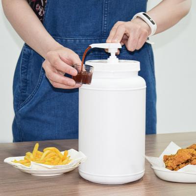 Китай Набор приправы распределителя насоса сиропа с квадратной головкой с круглым контейнером 3000мл продается