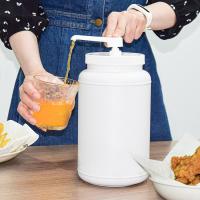 China 3000ml PE Container Plastic Condiment Pump Dispenser Set MD Head Type for sale