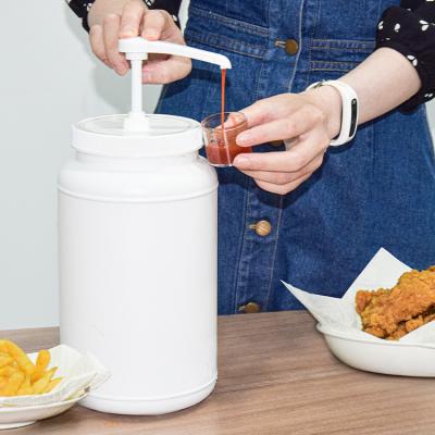 중국 주문을 받아서 만들어진 빈 좁은 맨 위 시럽 펌프 분배기 3000ml 음식 급료 콘테이너 어울리는 판매용