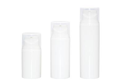 중국 UKA66 리사이클 PP 큰 입 공기가 없는 펌프 헤드 로션 포장용 15ml 30ml 50ml 진공 병 판매용