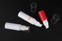 China PET Cylindrical Cosmetic Pump Bottle With External Spring Pump for sale