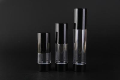 Cina Alta qualità 50ml senz'aria COME bottiglia cosmetica, bottiglie senz'aria nere di UKMS16 15ml-30ml-50ml in vendita