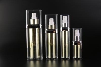 China UKMS24 15ml-30ml-50ml-100ml Gran capacidad OEM Cosméticos de lujo Embalaje bomba sin aire botella cuadrada en venta