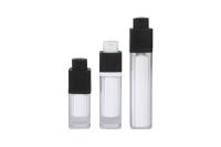 China Double Layer Square Acrylic PP 15ml 30ml 50ml Airless Pump Packaging Cosmetic Bottle for sale