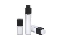 China Double Layer Square Acrylic PP 15ml 30ml 50ml Airless Pump Packaging Cosmetic Bottle for sale