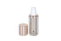 China Clear Double Layer Arcylic Makeup Pump Bottle Base Foundation Packaging for sale