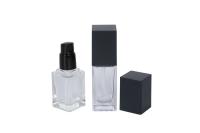 China Airless Square Style Cosmetic Pump Bottle 20ml 30ml for sale