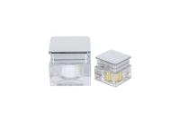 China 30ml Square Cosmetic Pump Bottle Jar Packaging Skin Care Set for sale