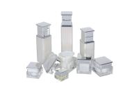 China 30ml Square Cosmetic Pump Bottle Jar Packaging Skin Care Set for sale