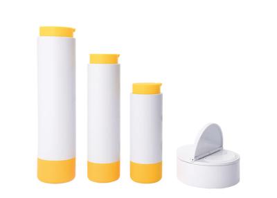 China 100ml Rotary Plastic Bottle Clamshell Cream Jar With Scoop for sale