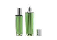 China Square Acrylic Jar Lotion Bottle Set Cosmetic Container Suit for sale