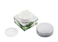 China Square Acrylic Jar Lotion Bottle Set Cosmetic Container Suit for sale