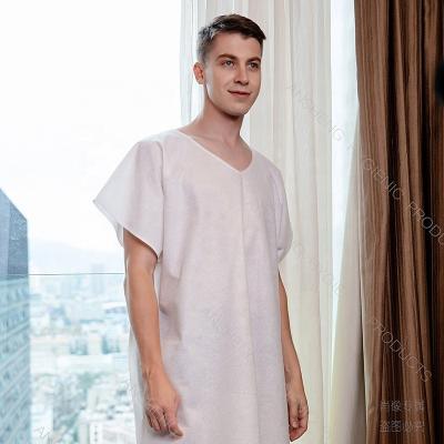 China QUICK DRY Beauty Spa Bathrobe Nonwoven Disposable Robe Kimono Long Robe for sale