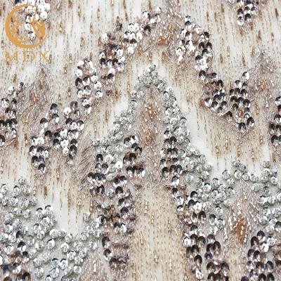 Cina Bello materiale in rilievo di nylon del pizzo delle collezioni 80% del tessuto del pizzo dello zecchino 3D in vendita