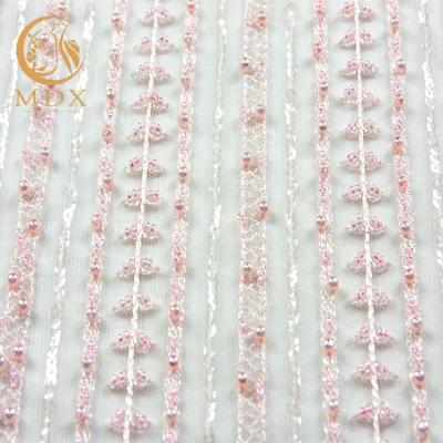 Cina Materiale nuziale del pizzo del poliestere dei tessuti 20% del pizzo di MDX 3D per il vestito in vendita