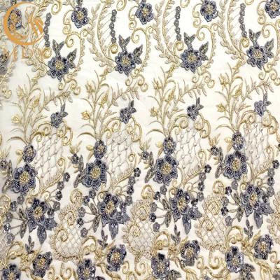 Cina Il tessuto multicolore di applique 3D ha bordato il pizzo del ricamo per il vestito da sera in vendita