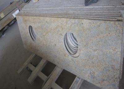 Cina Controsoffitto moderno del granito dell'oro del Kashmir, due piani di lavoro del bagno del granito dell'hotel dei lavandini in vendita