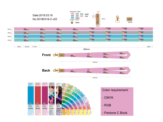 Custom lanyard design example
