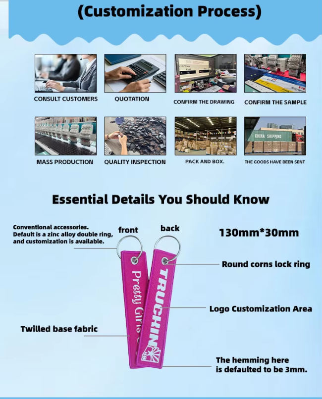 Custom Jet Tag Woven Keychain product image