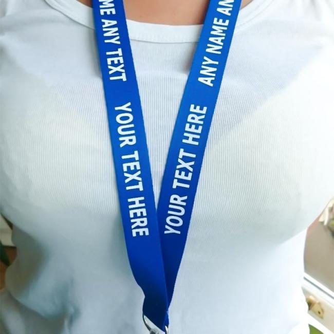 Close-up of lanyard printing quality
