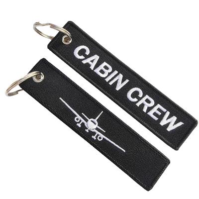 China Cabine Crew Chave Branca Moda Brincadeira Aviação Acessórios Regalo Avião Bordado Chave Flett Crewe Chaves à venda