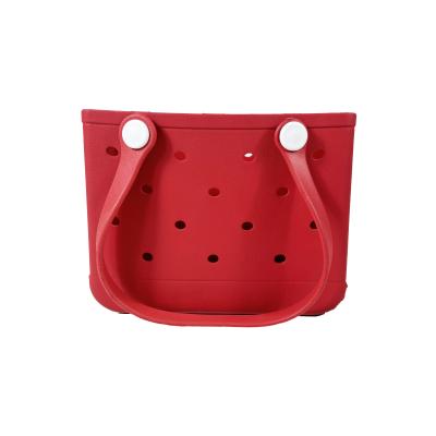 China DIY Charms Beach Storage Bag EVA Tote Bag Cute Mini Beach Bag For Travel for sale