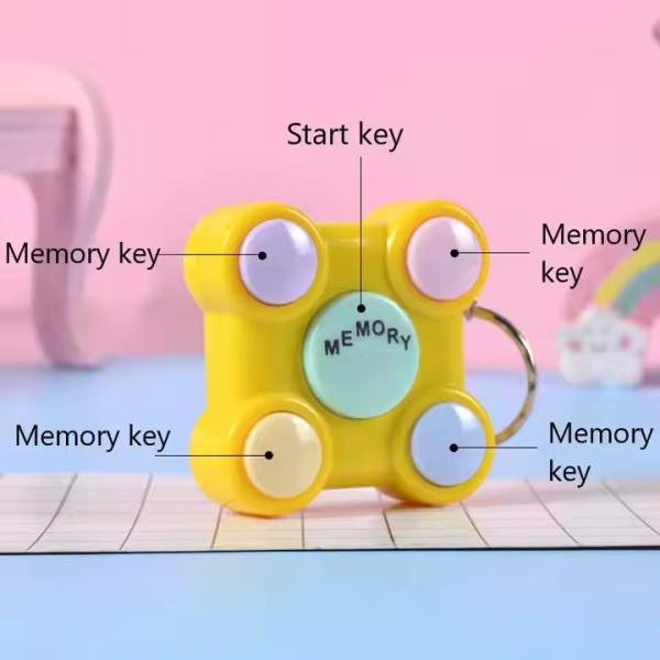 Quality Square Memory Game Console Keychain Funny Cute Fashionable High Precision for sale