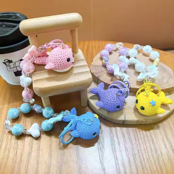 Quality Resin Whale Shark Keyring Cute Cartoon Bracelet For Car And Backpack Bag for sale