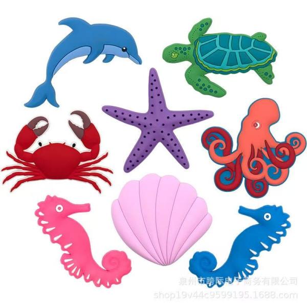 Quality Beach Bag Toys Keychain Multicolor PVC Soft Rubber Bogg Bag Charms for sale