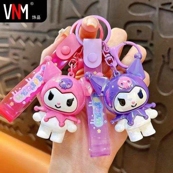 Quality Schoolbag Kuromi And Melody Keychain 3D Design Multi Functional High Precision for sale