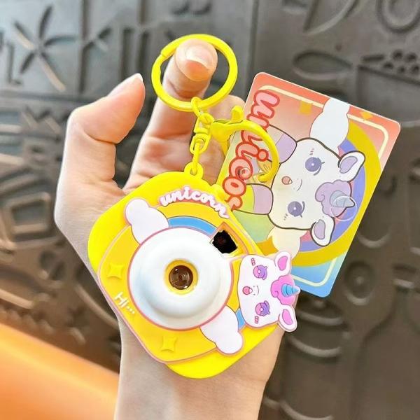 Quality Cartoon Plastic Mini Toy Camera Keychain Promotion Gifts Custom Flashlight for sale