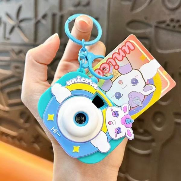 Quality Cartoon Plastic Mini Toy Camera Keychain Promotion Gifts Custom Flashlight for sale