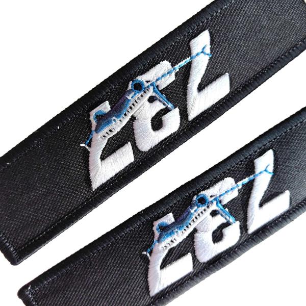 Quality Custom Promotional Logo Blank Cute Anime 3D 2 Sided Woven Fabric Embroidery Key for sale