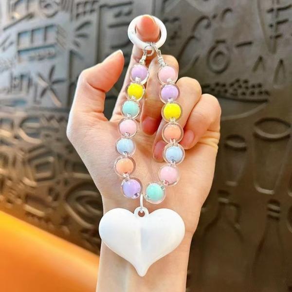 Quality Flower Beaded Phone Chain Strap Anti Slip Mobile Phone Charm Strap for sale