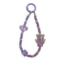 Quality Luxury Phone Chain Strap Flash Diamond Crystal Strawberry Cell Phone Beaded for sale