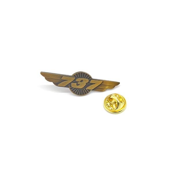 Quality 737 Winged Brooch Accessories Lightweight Airline Pilot Wings Pin Memorable for sale