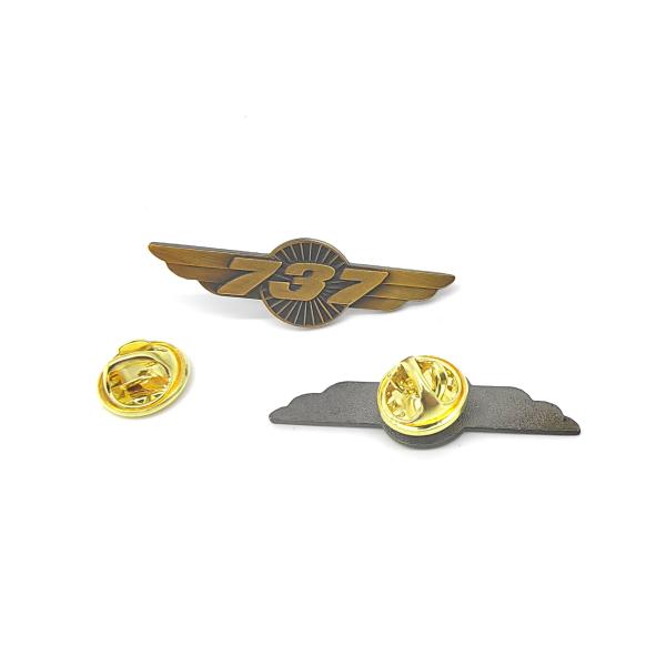 Quality 737 Winged Brooch Accessories Lightweight Airline Pilot Wings Pin Memorable for sale