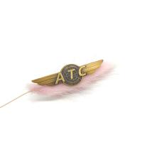 Quality Vintage Brooch Accessories Airline Pilot Wings Pin Handcrafted Bronze Aviation for sale
