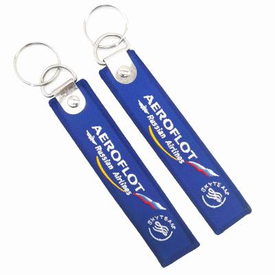 China Military Grade Fabric Custom Aviation Keychain Metal Clip 13cm Portable Accessory For Aviation Fans for sale