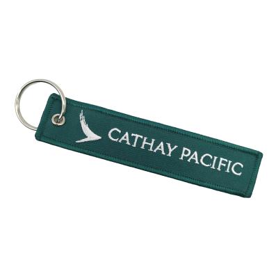China Branded Corporate Custom Broderd Keyring Eco Friendly Metal Ring Polyester Te koop