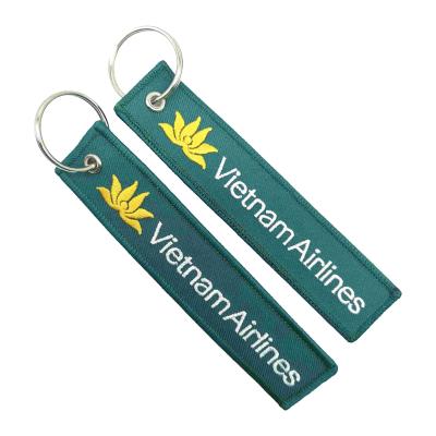 Cina Vietnam Airlines Custom Broded Keyring Aviazione Souvenir Portatile leggero in vendita