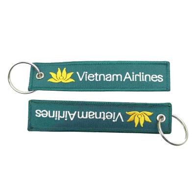 Cina Vietnam Airlines Custom Broded Keyring Aviazione Souvenir Portatile leggero in vendita