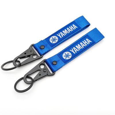China Vibrant Cobalt Lanyard Sleutelhanger - Bold YAMAHA Woven Tag & Dual Hook Security - Rider's Daily Essential Te koop