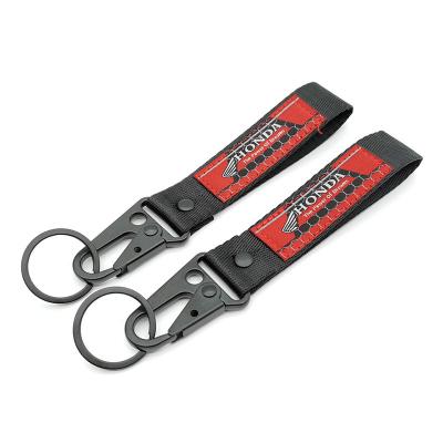 China Honda Rally Keychain Strap - Dynamic Slogan Embroidery + Dual Secure Hooks - Adventure-Ready Edge​ for sale