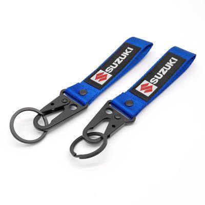 Китай Suzuki Racing Heritage Keychain - двухслойная вышивка и промышленные зажимы для истинных поклонников мото продается