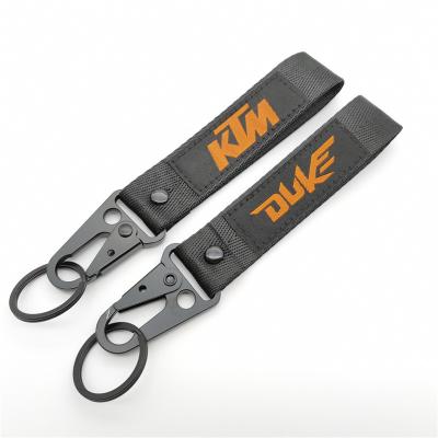 China KTM Duke Custom Woven Key Lanyards - Bold Motorcycle Branding + Anti-Slip Textured Straps + Pro-Grade Clips for sale